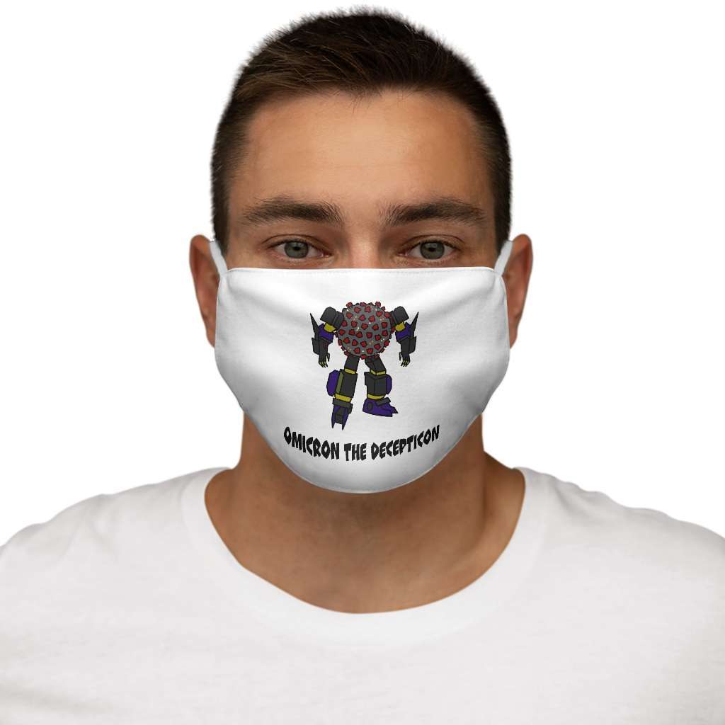 Omicron the Decepticon Snug-Fit Polyester Face Mask | FunnyDesigns.com
